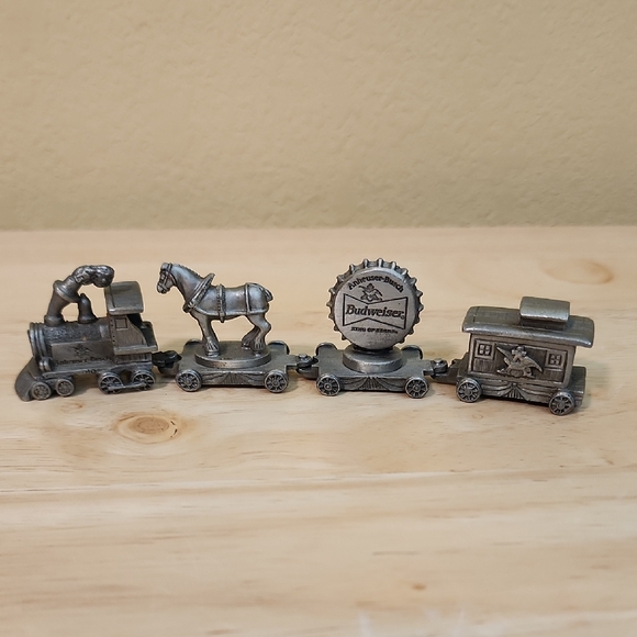 Budweiser | Accents | Vintage Budweiser Pewter Train 4 Piece Set | Poshmark